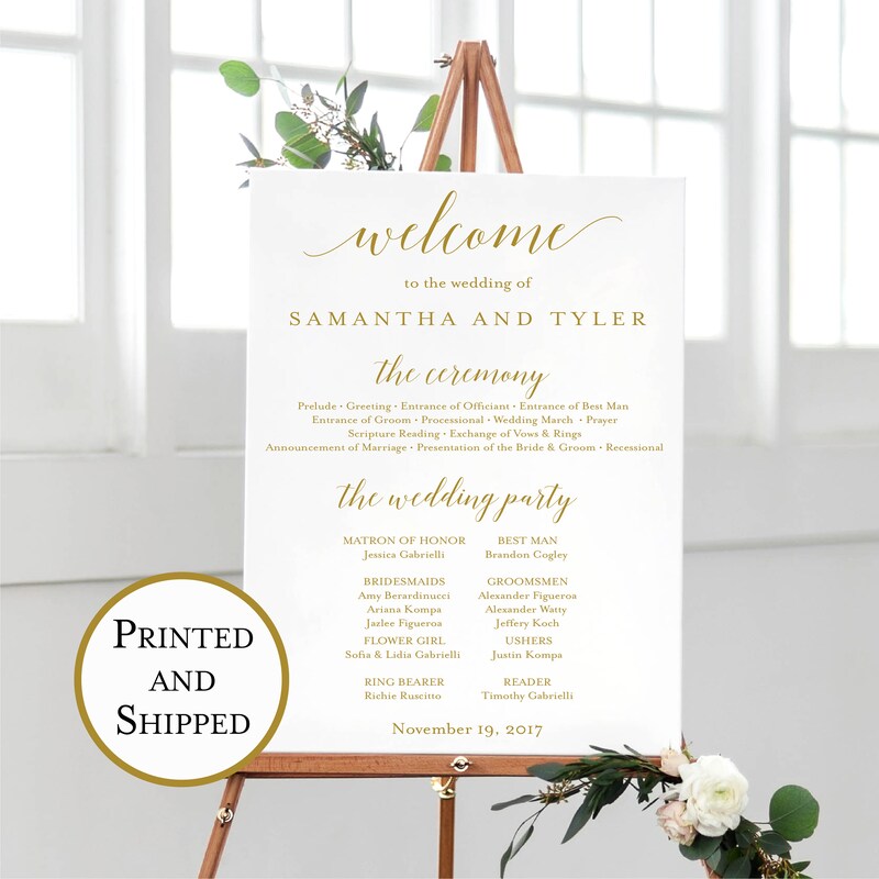 Wedding Program Sign - Etsy