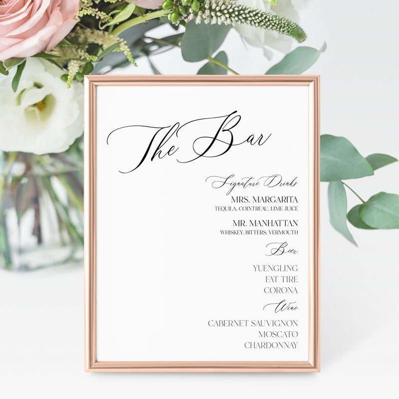 Wedding Bar Sign - Etsy