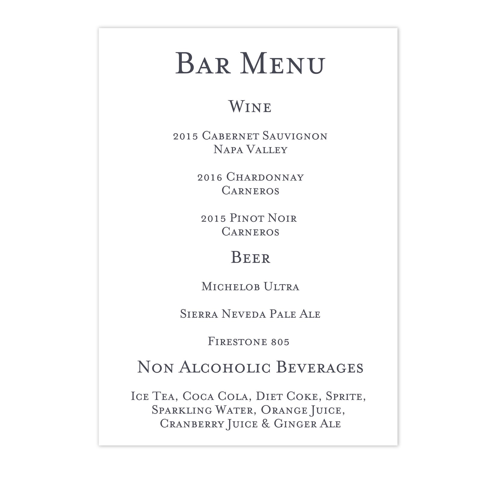 Signature Cocktails Sign Signature Drink Bar Menu Wedding | Etsy