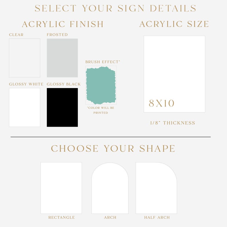 Wedding Sign Bundle: Retro Acrylic Signs (8x10, Custom Colors) - Etsy