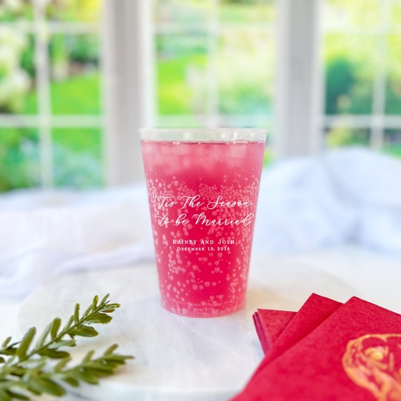 Tis The Season to be Married - Frosted Wedding Cups, Modern Wedding ...