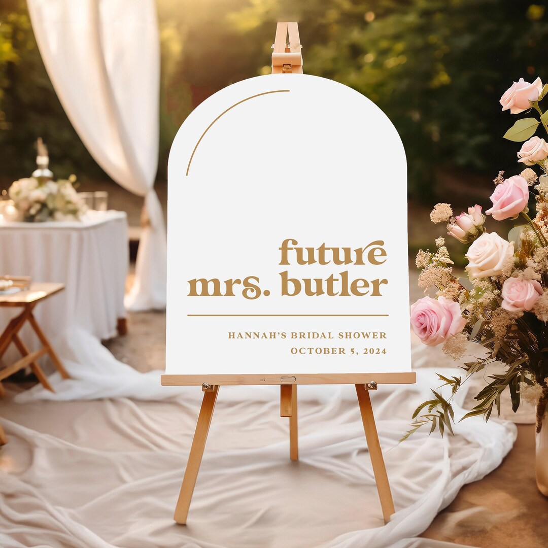Future Mrs. Acrylic Bridal Shower Sign (personalized Welcome Decor) - Etsy