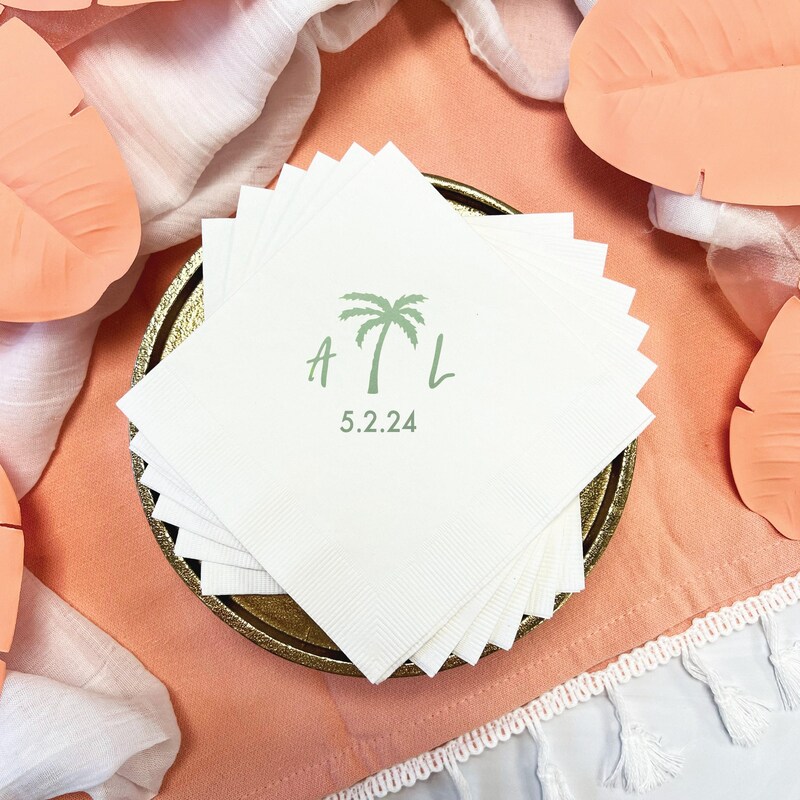 Palm Tree Napkin - Etsy