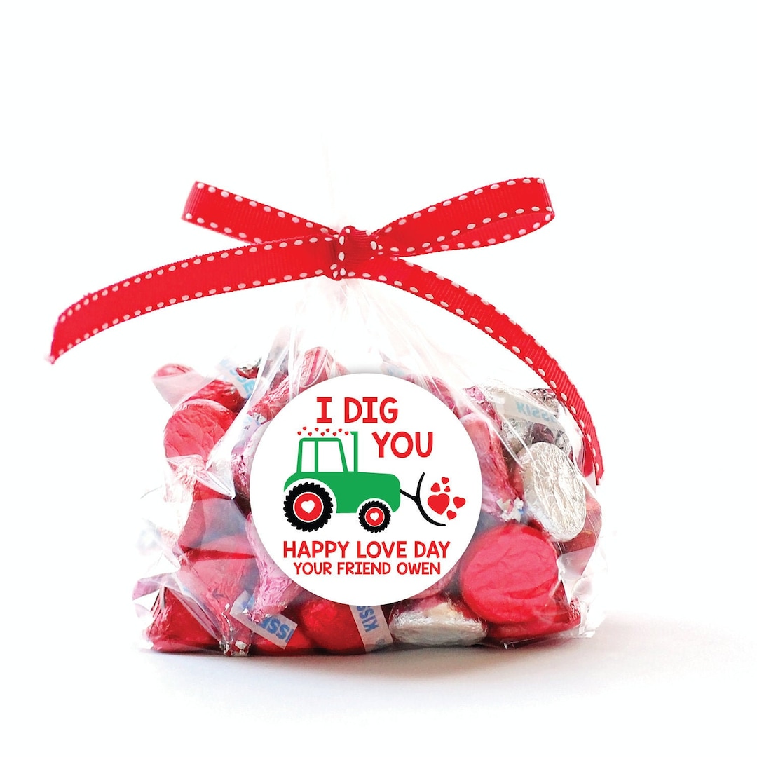 I Dig You Valentine's Day Stickers Personalized Custom Stickers, Treat ...