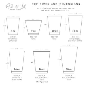 Circle Monogram Wedding Cups - Personalized Frosted Plastic Cups With ...