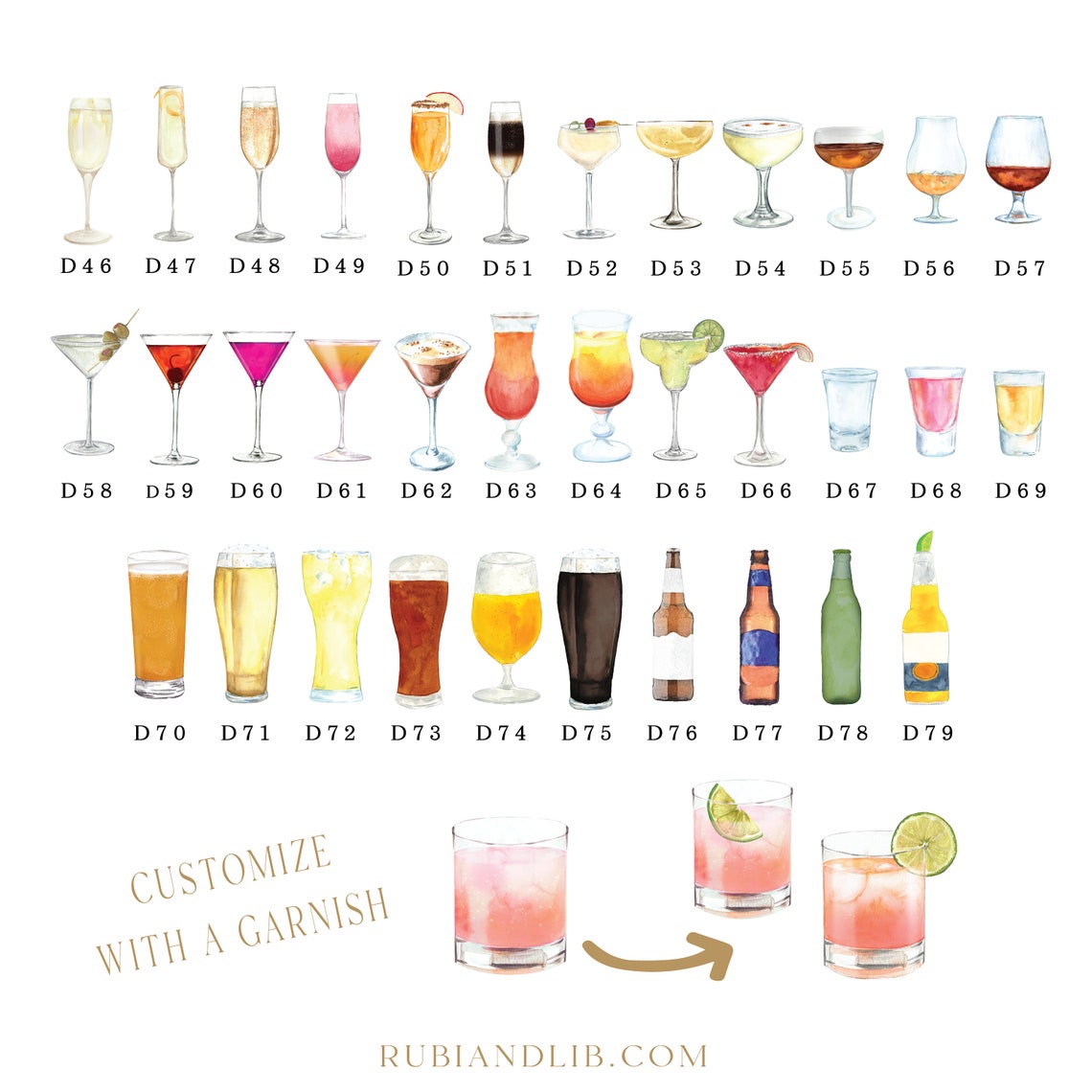 Bar Menu Sign With Custom Signature Drinks Acrylic Sign - Etsy