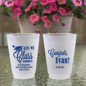 Kiss My Class Goodbye! Personalized Graduation Plastic Party ...