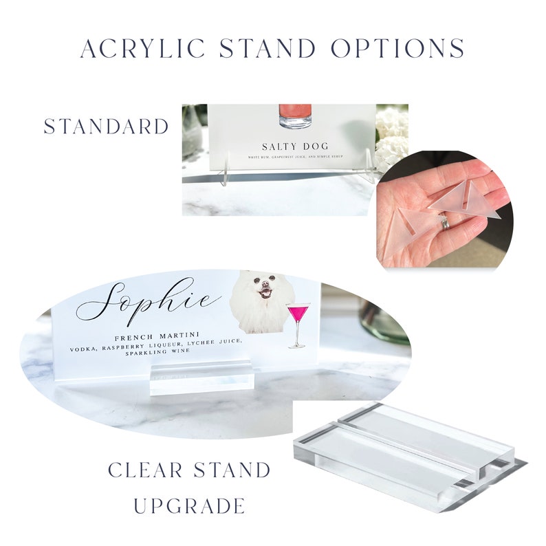 Signature Cocktails Acrylic Sign Signature Drink Bar Menu - Etsy