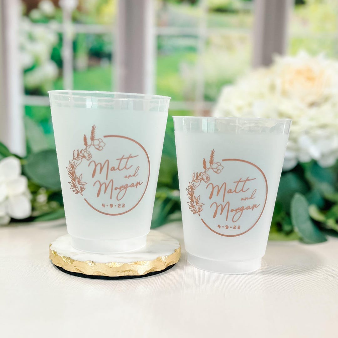 Wedding Party Cups, Personalized Plastic (shatterproof, BPA Free) - Etsy