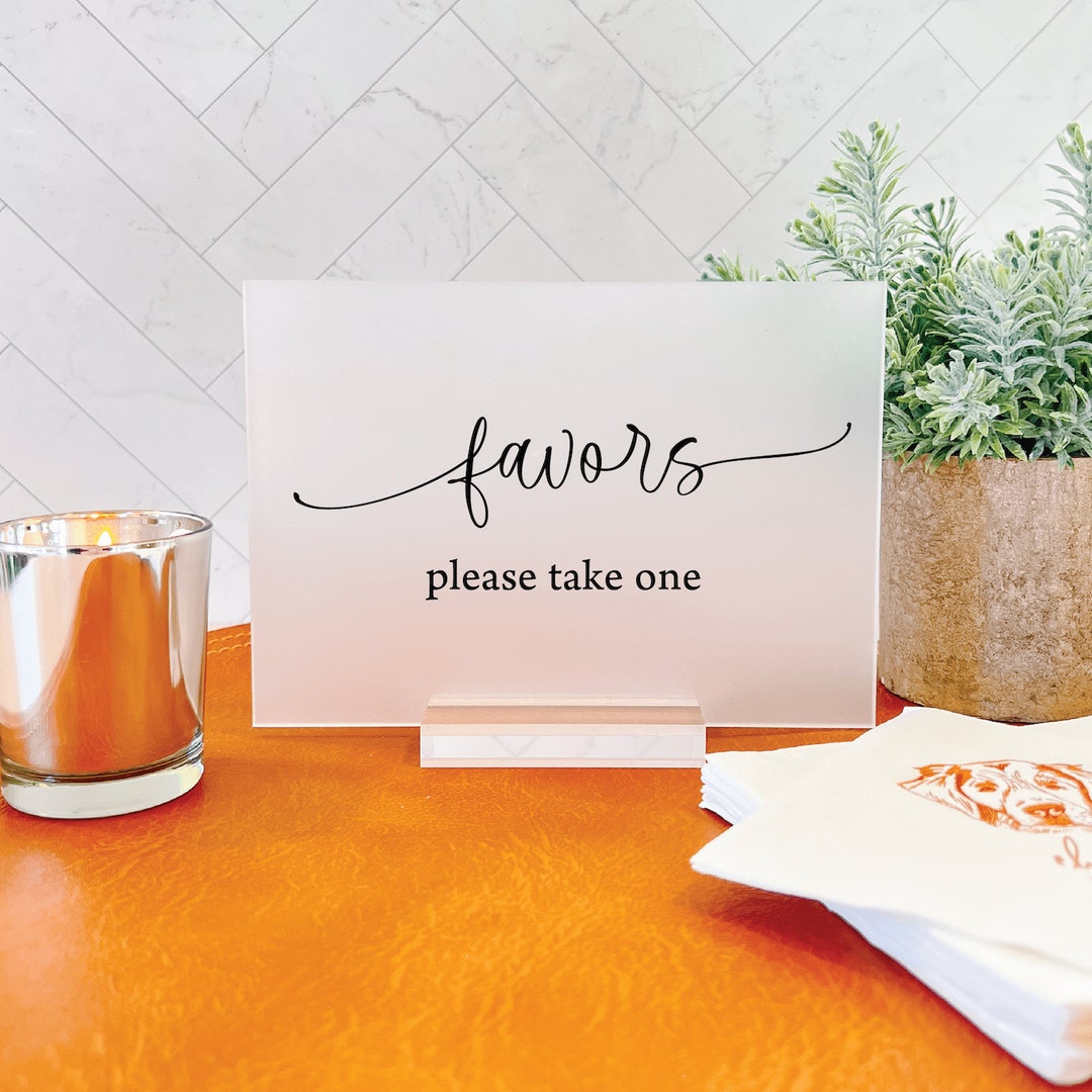 Favors Wedding Sign, Wedding Favor Signs, Favor Sign, Reception Sign ...