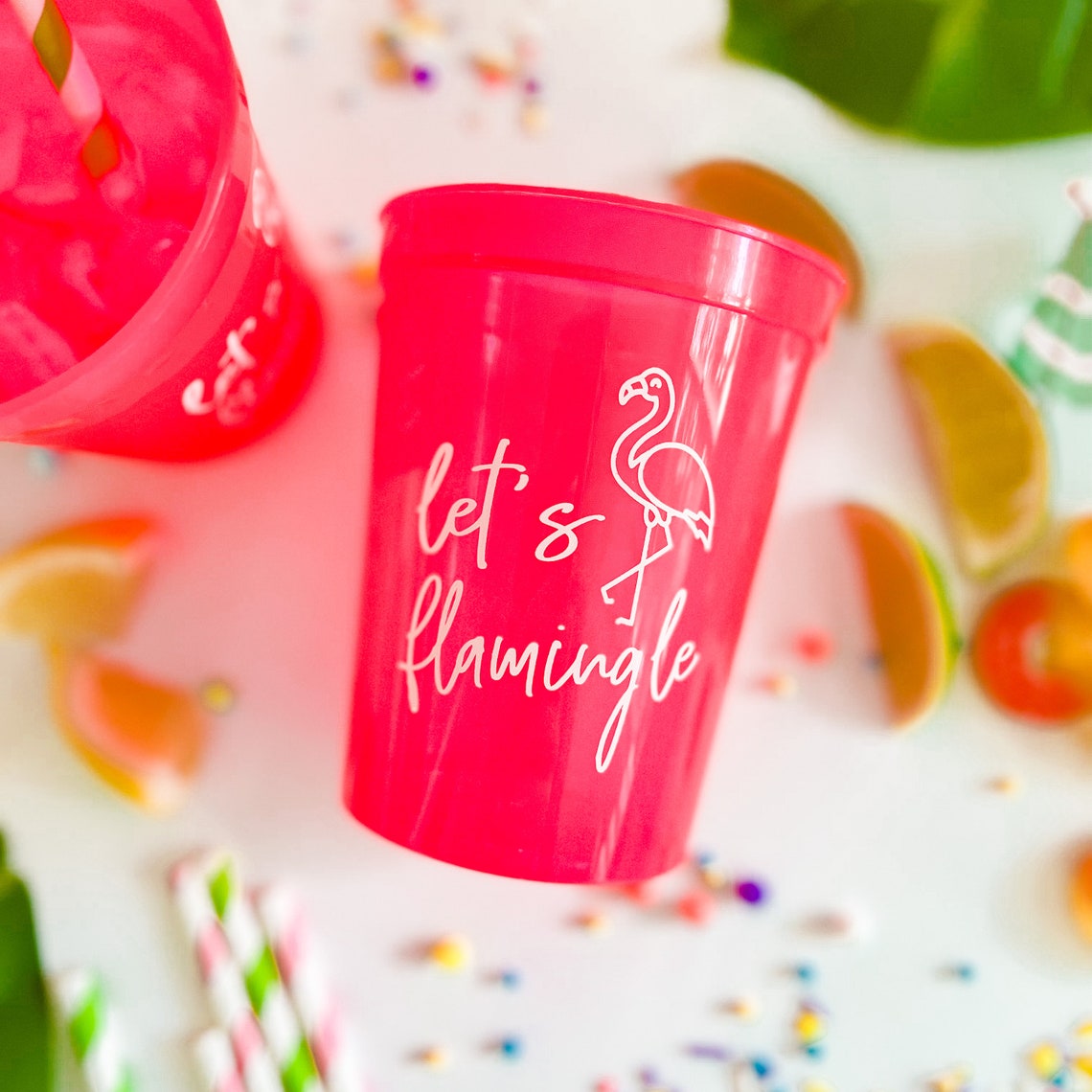 Let's Flamingle Flamingo Stadium Cups Set of 8 Ready - Etsy