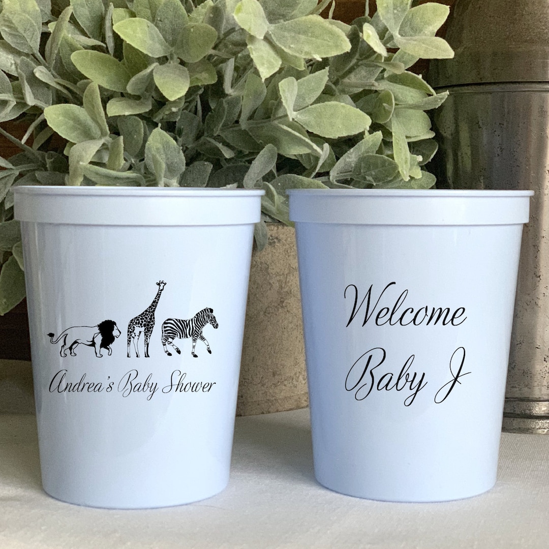 Zoo Animals Welcome Baby Shower Personalized Stadium Plastic - Etsy