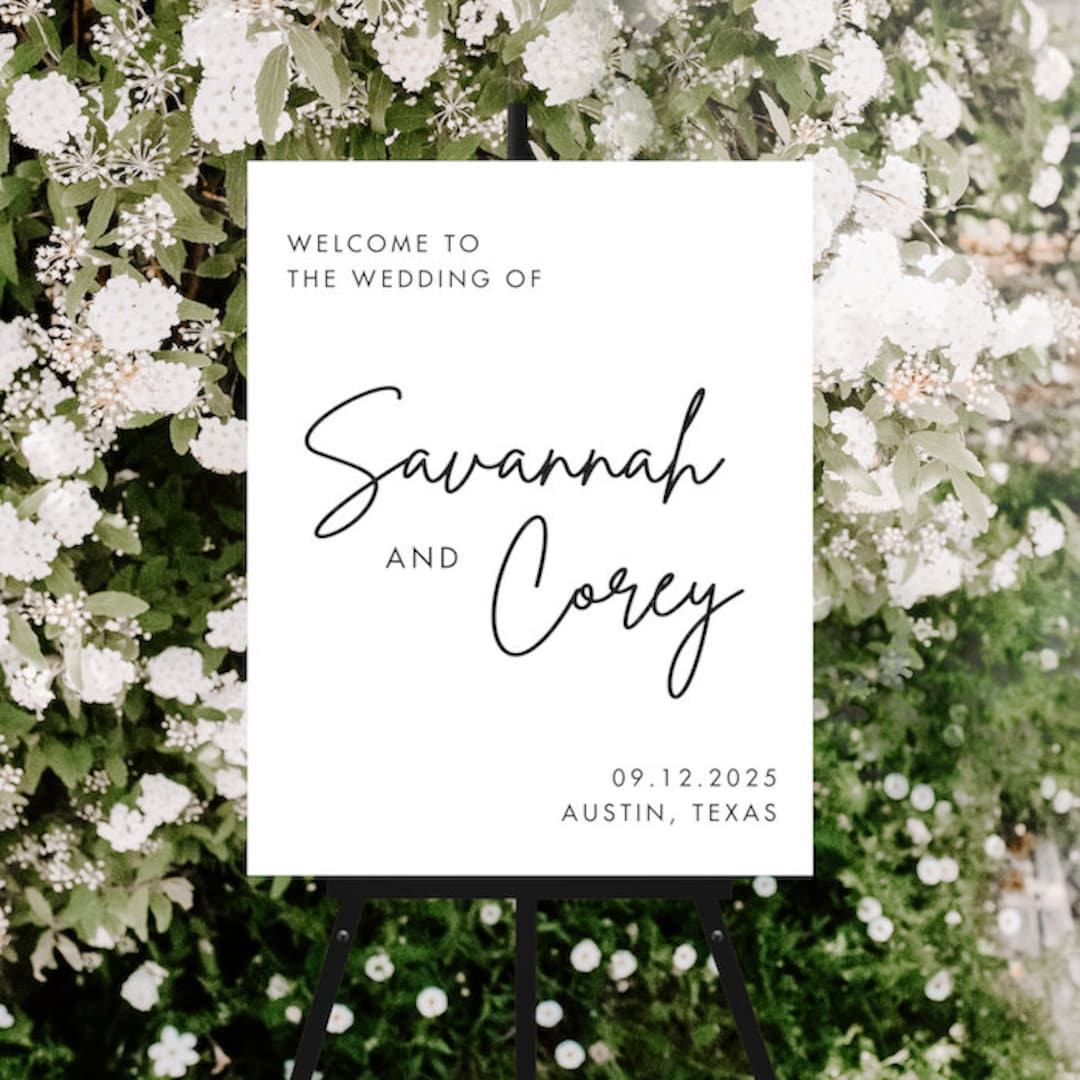 Welcome to the Wedding of Sign, Welcome Sign, Wedding Acrylic Sign ...