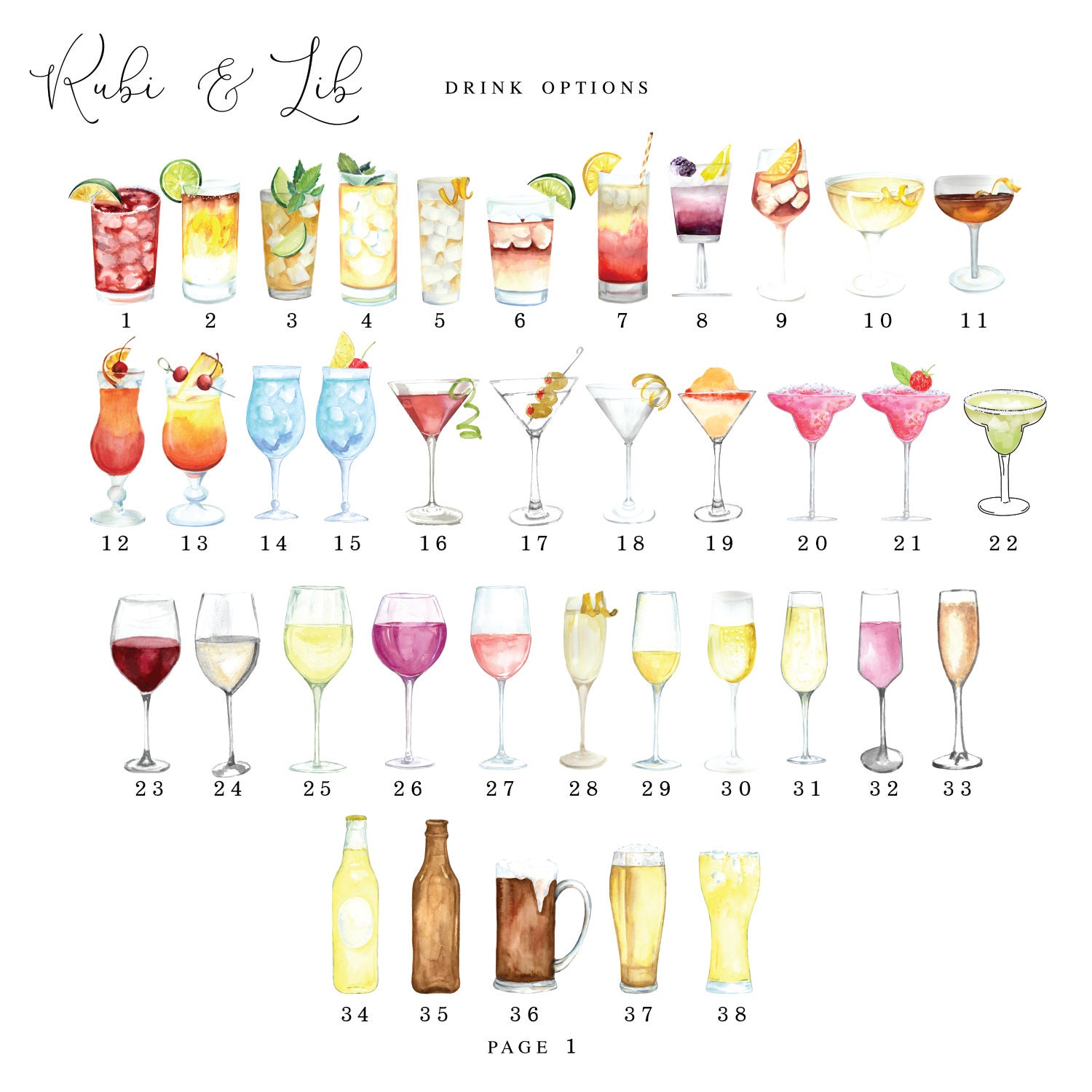 INSTANT DOWNLOAD Signature Cocktails Sign Signature Drink Bar | Etsy