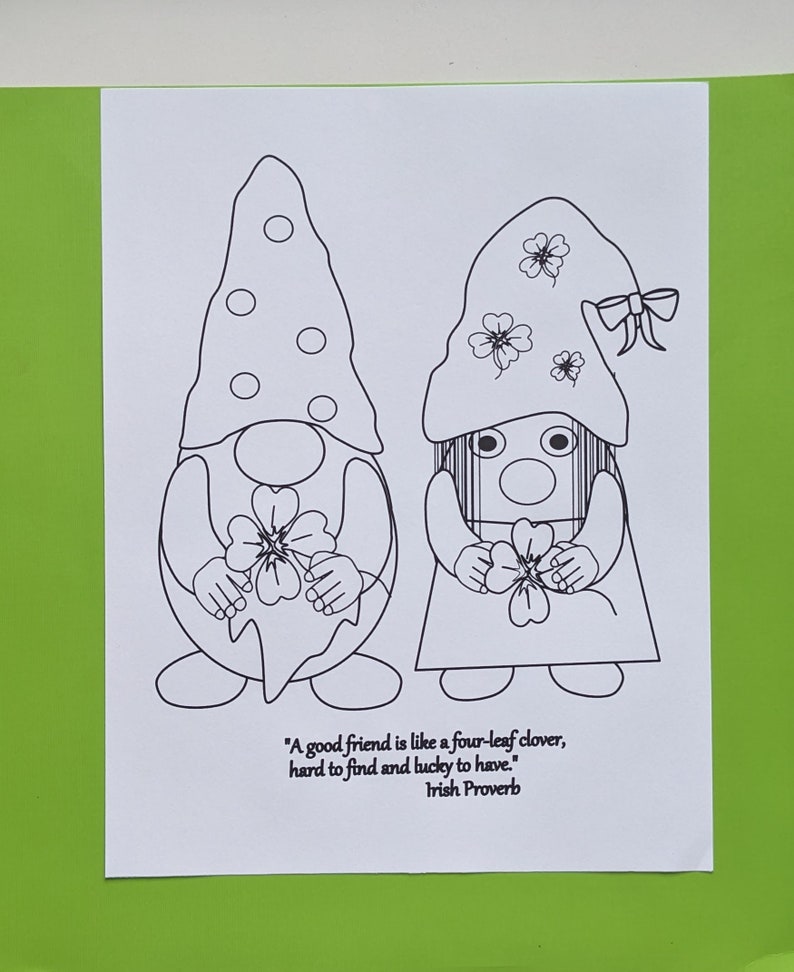10 Printable Coloring Sheets. Activity for Children; Leprechaun Digital ...
