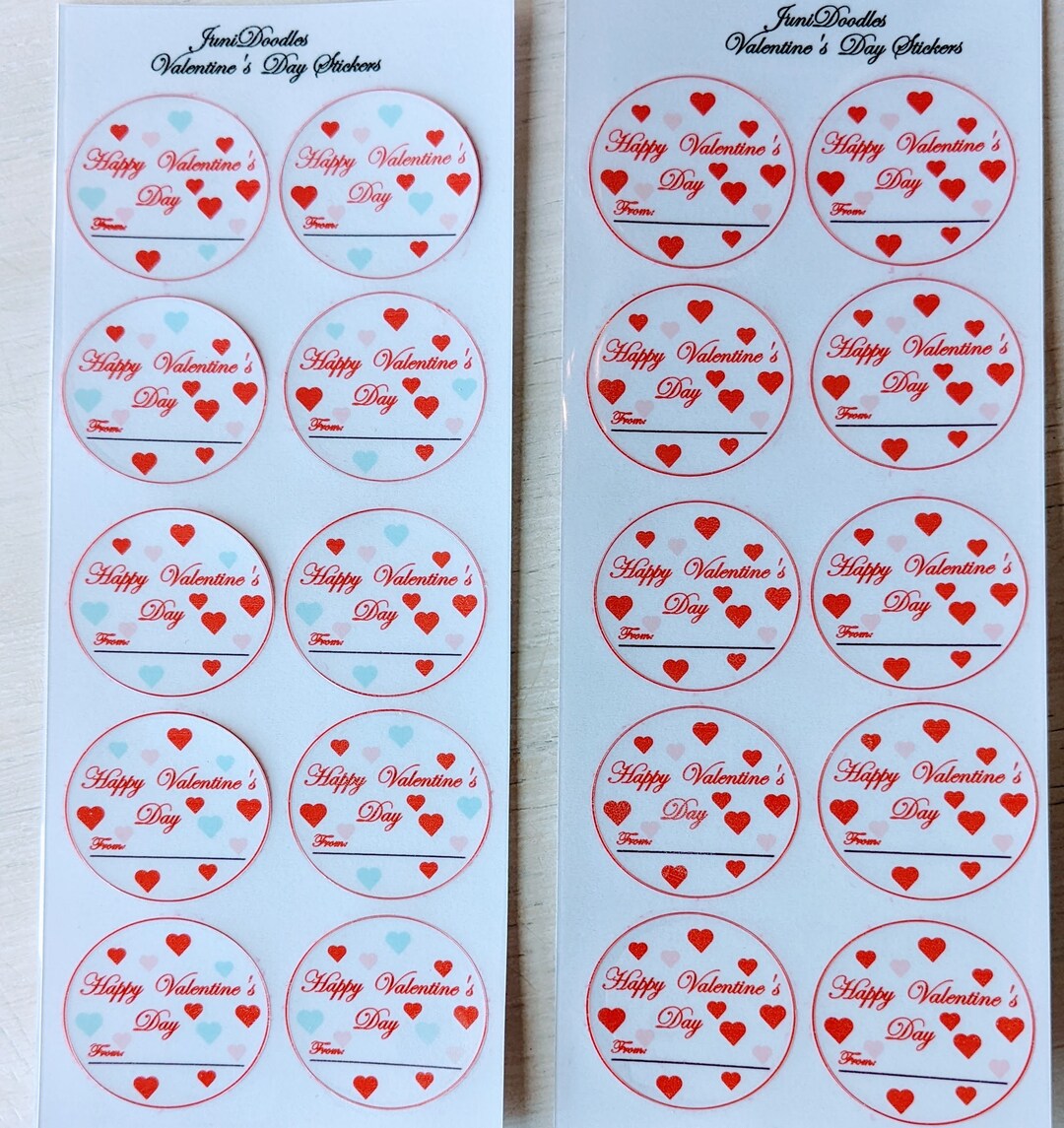 30 Valentine's Day Gift Label, Classroom Stickers, Stickers for ...