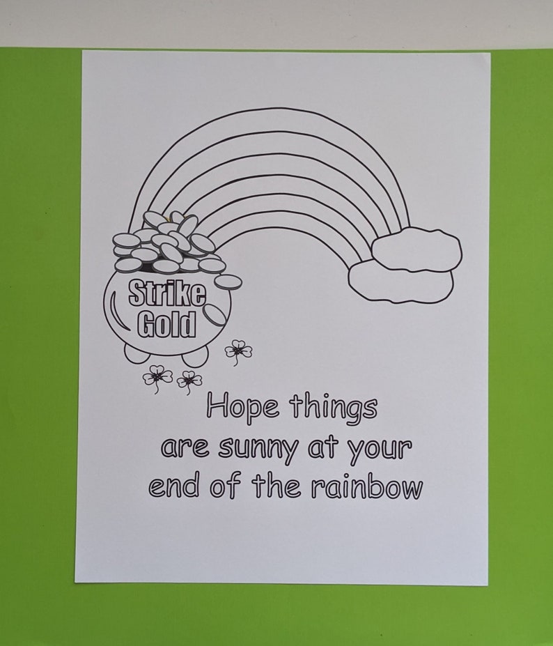 10 Printable Coloring Sheets. Activity for Children; Leprechaun Digital ...