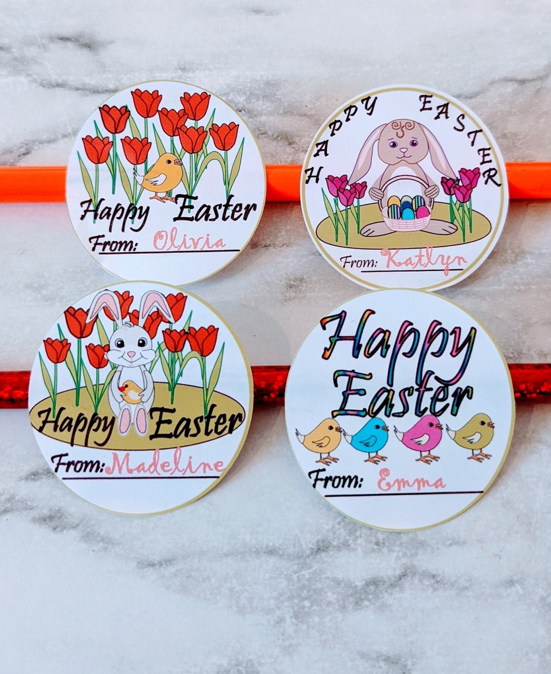 30 Easter Treat Labels Easter Label for Goodie Bags or - Etsy