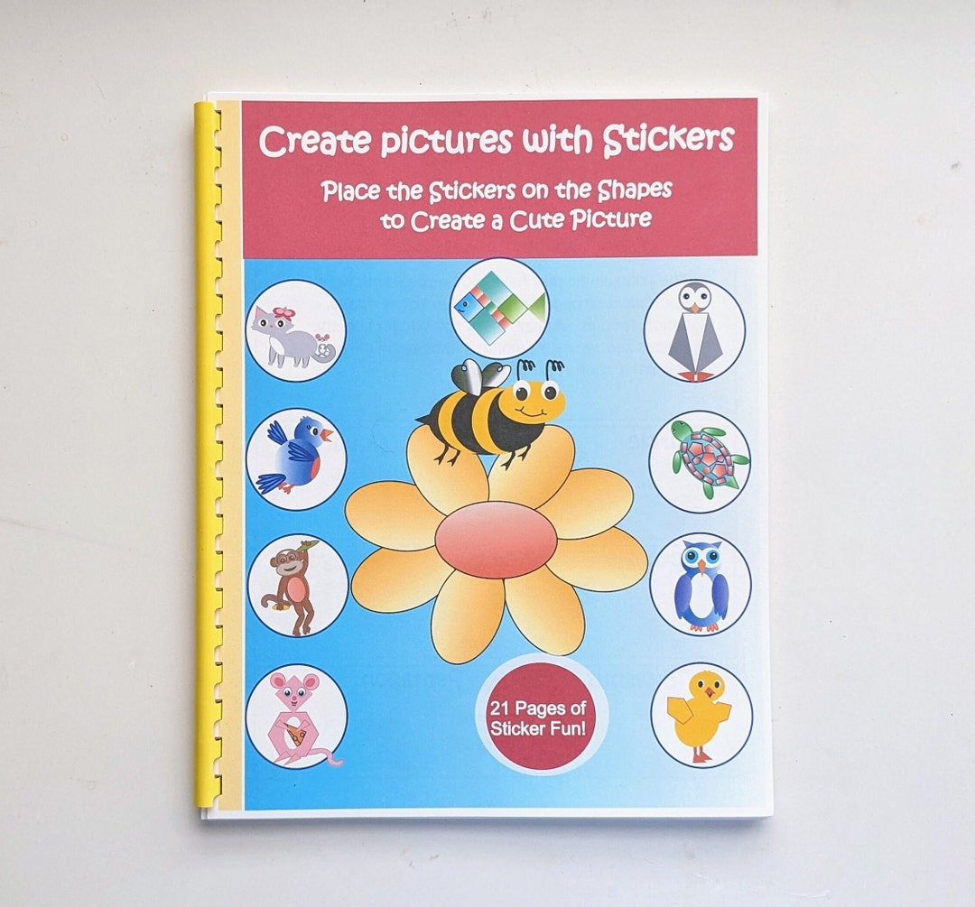 Learn Shapes - Children's Activity Sticker Book - Original Artwork by ...