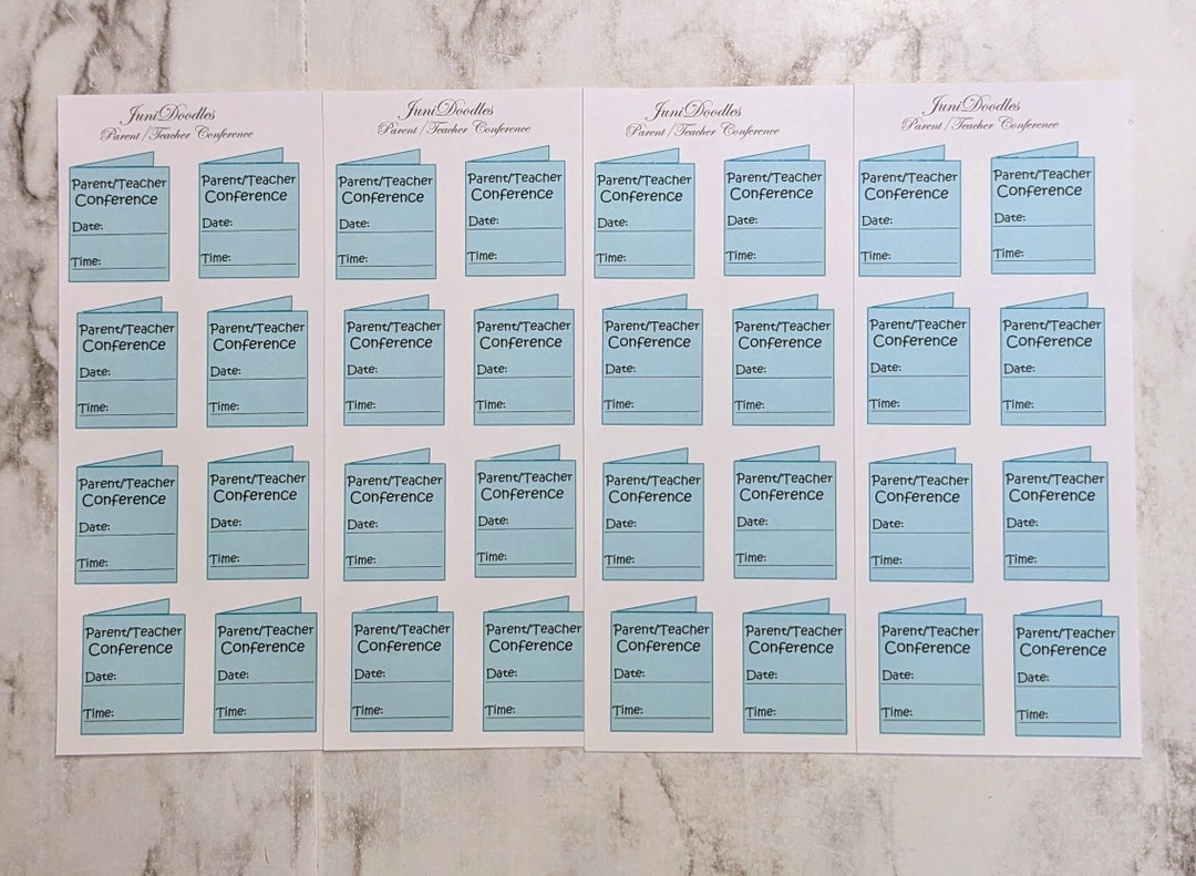 Sticker Sheet, 32 Parent/teacher Conference Stickers for Student Agenda ...