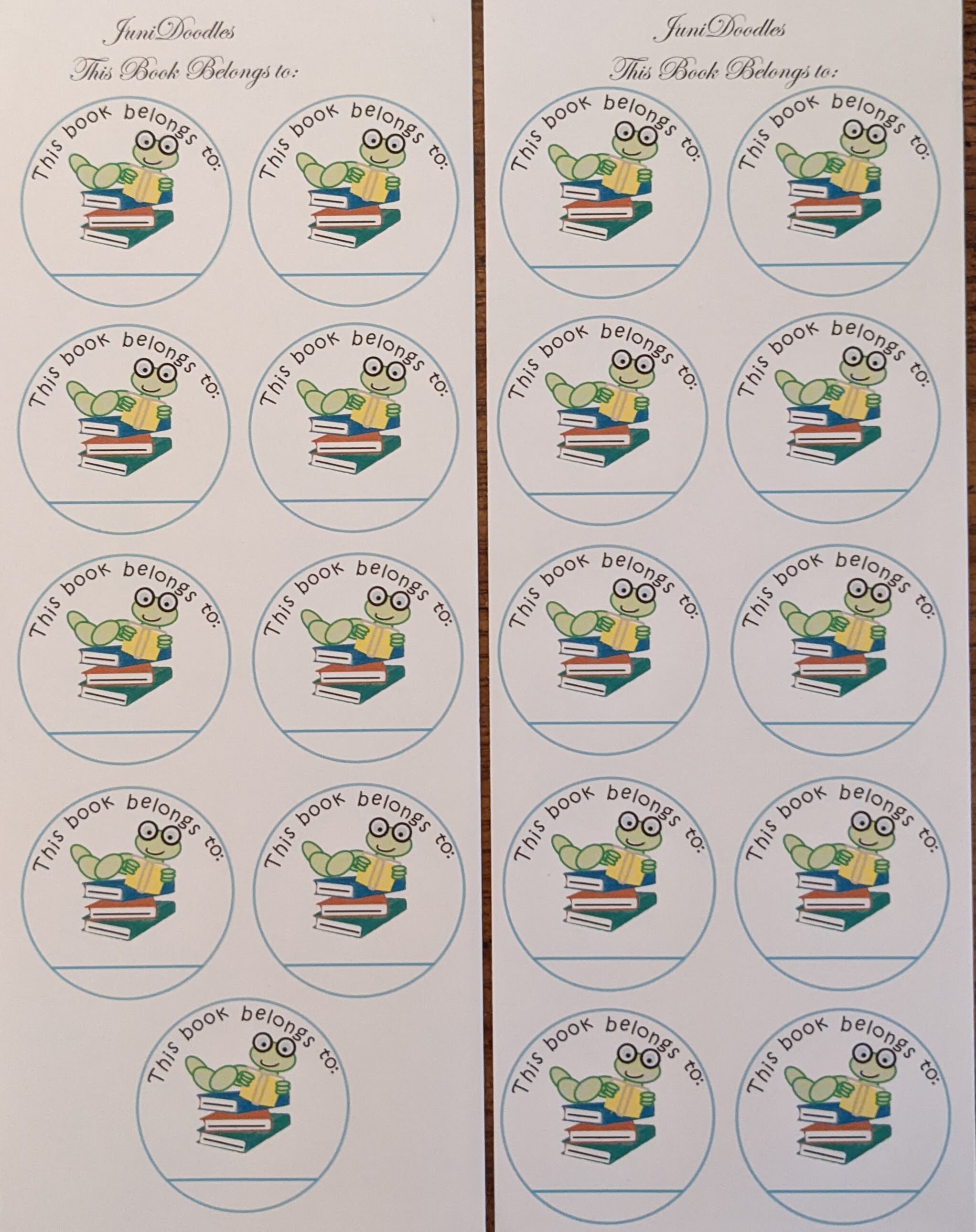 Sticker Sheet 32 Stickers - This Book Belongs to Stickers, Label for ...