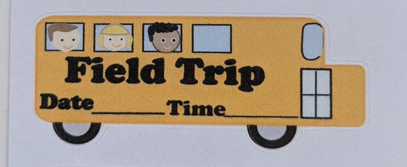 33 School/camp Field Trip Stickers for Student's Agenda to Take Home - Etsy