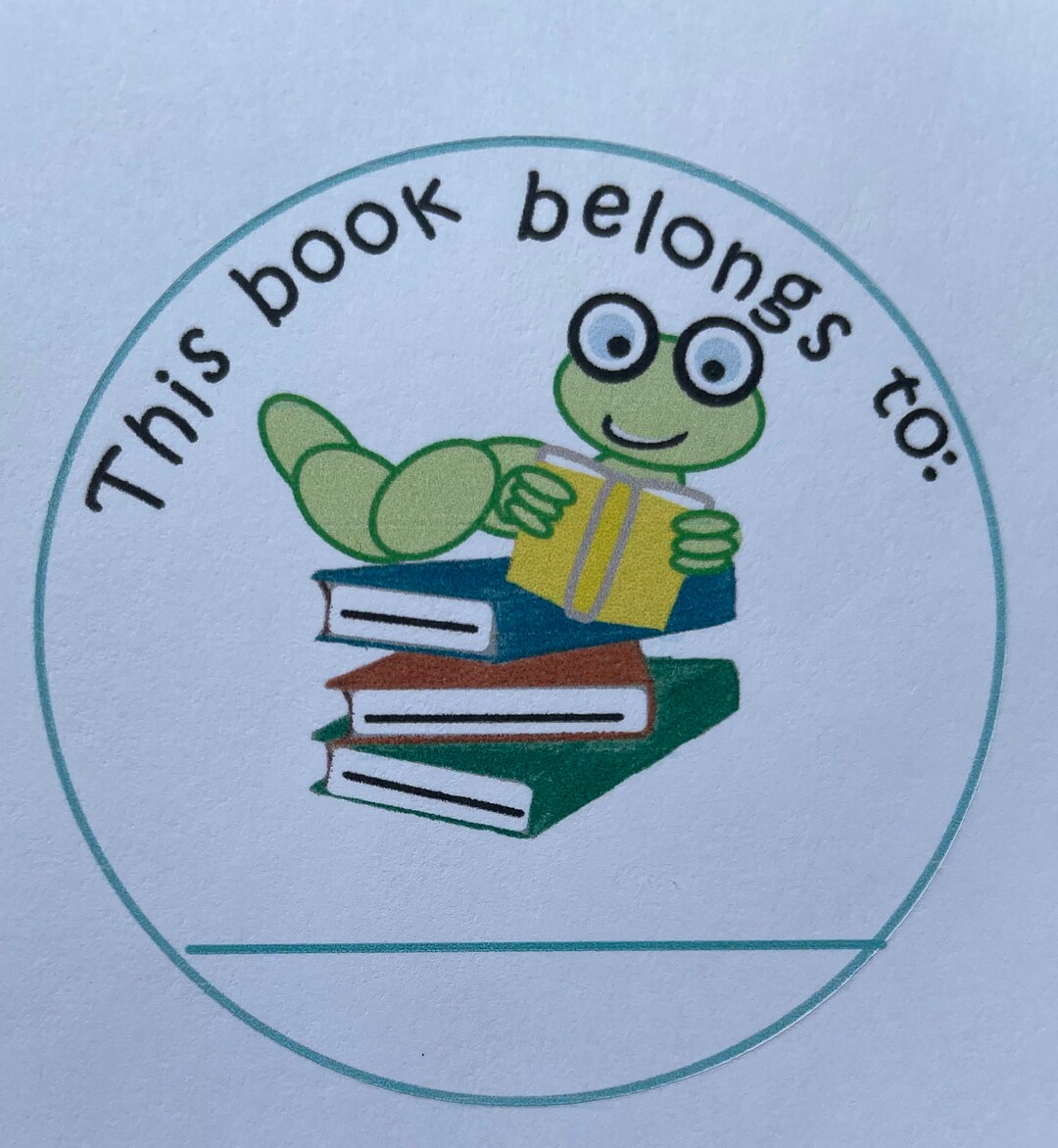 Sticker Sheet 32 Stickers - This Book Belongs to Stickers, Label for ...