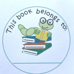 Sticker Sheet 32 Stickers - This Book Belongs to Stickers, Label for ...