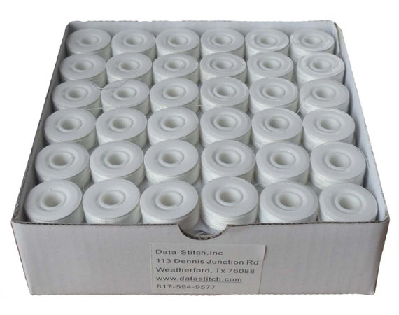 Machine Embroidery Supplies 144 Prewound Style L Bobbins - White ...