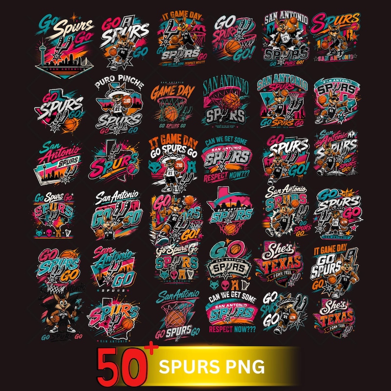 Spurs Basketball Logo Png - Etsy