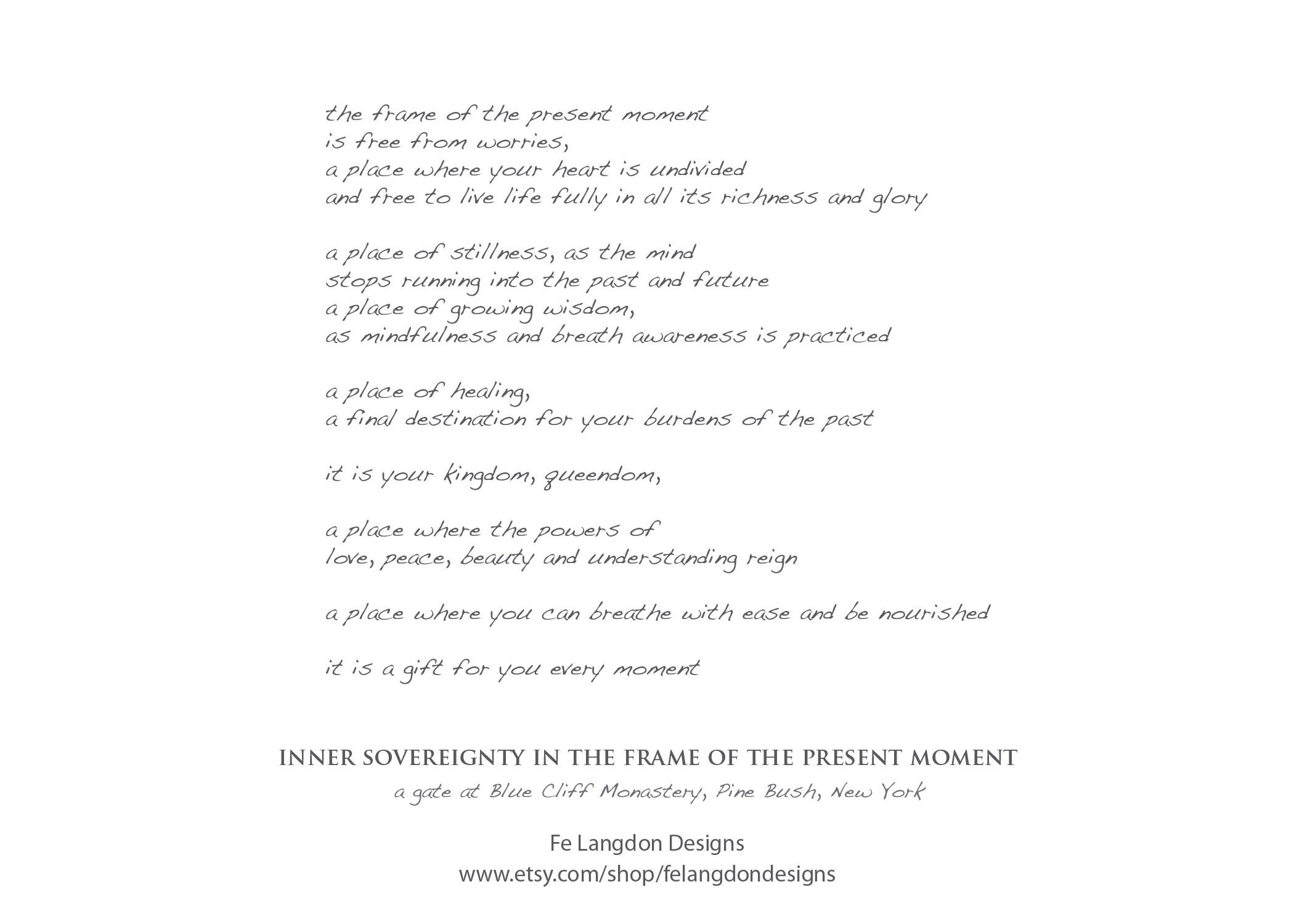 Inner Sovereignty in the Frame of the Present Moment - Etsy