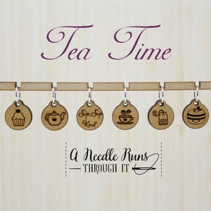 Tea Set Stitch Markers Set, Tea Lover, Knitter Gift. Cupcake Stitch ...