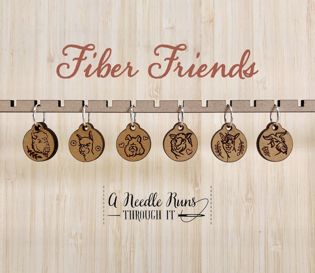 Fiber Friends Stitch Marker Set, Knitter Gift,snag Free Stitch Markers ...
