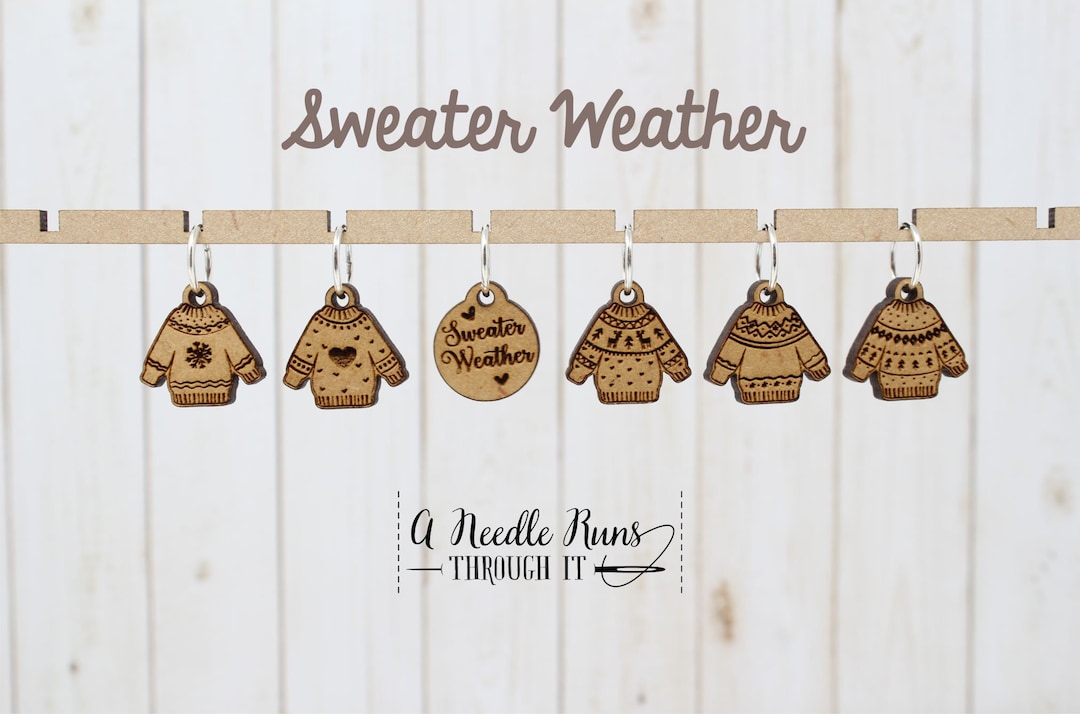 Sweater Weather Stitch Marker Set, Snag Free Stitch Markers, St Markers ...