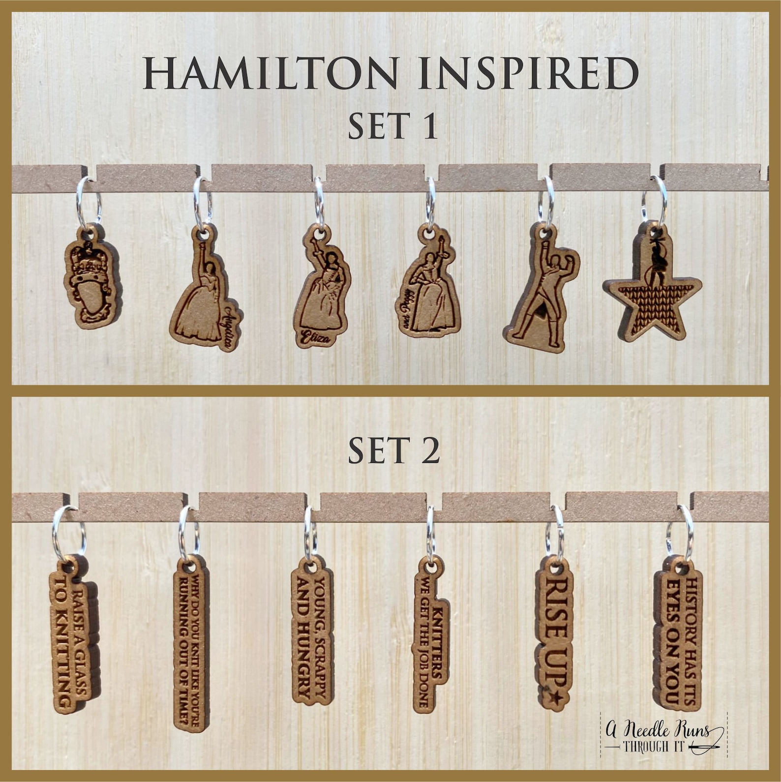 Hamilton Inspired Stitch Marker Set for Knitting and Crochet, Hamilton ...