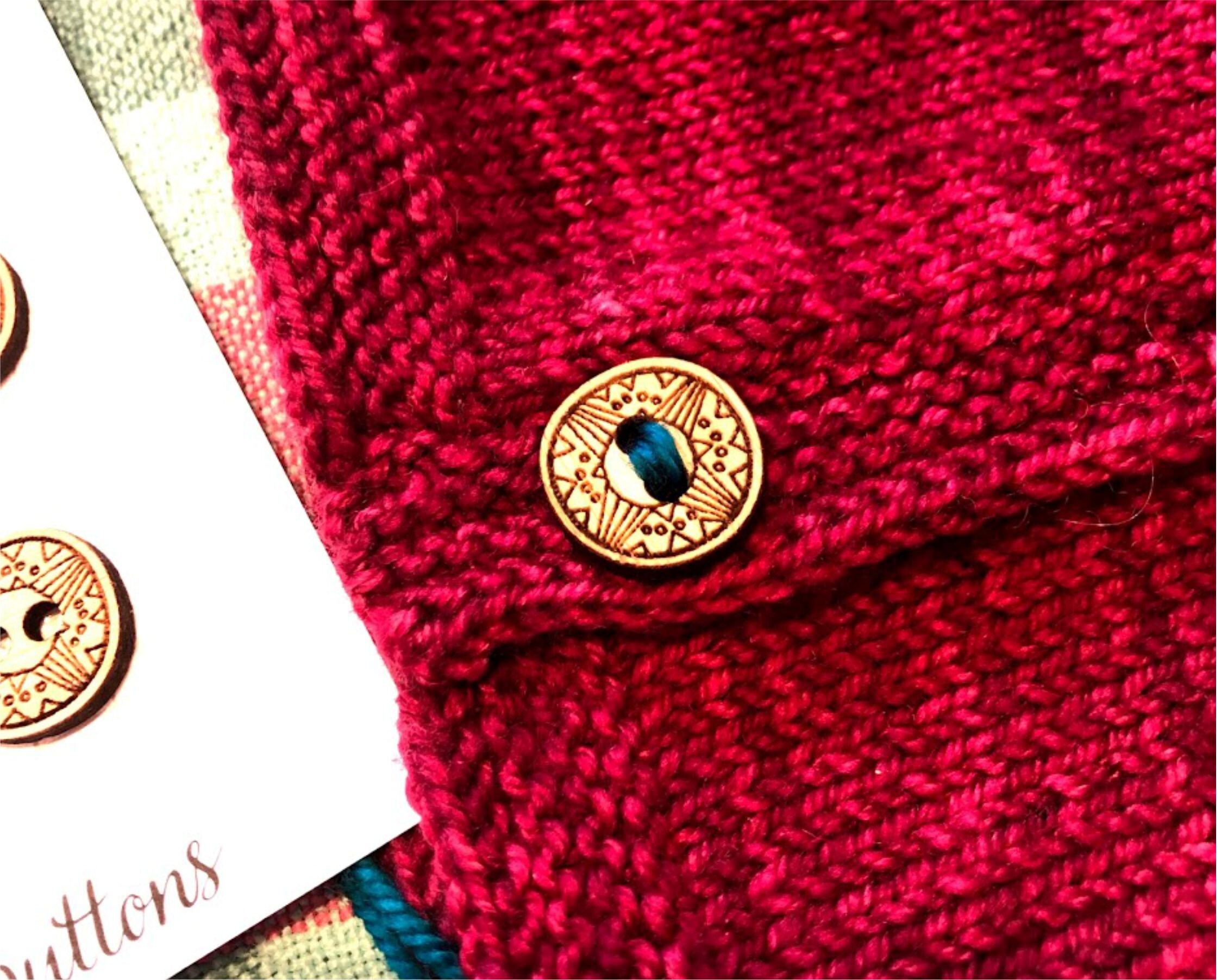 B-116 Large 2" Bamboo Bee Button,button Decoration,knitting and Crochet ...