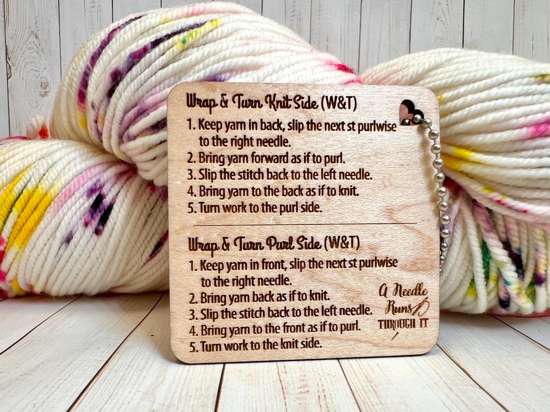 Wrap and Turn Instruction Tag | Maple Knitting Guide | Short Rows ...