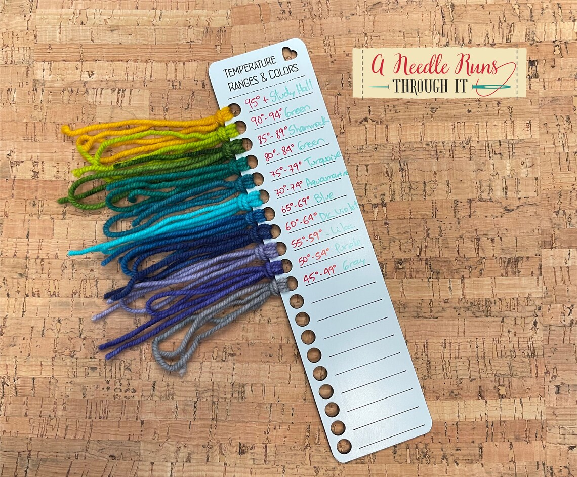 Temperature Blanket Reusable Color Chart. Erasable Swatch - Etsy