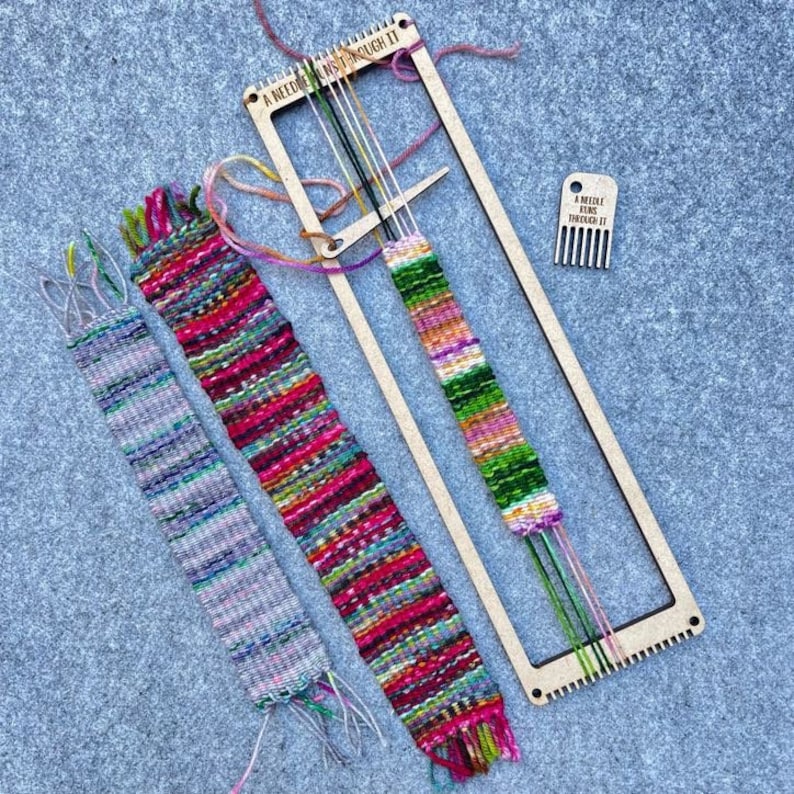 Bookmark/bracelet Loom Kit Small Loom Craft Kit Weaving - Etsy