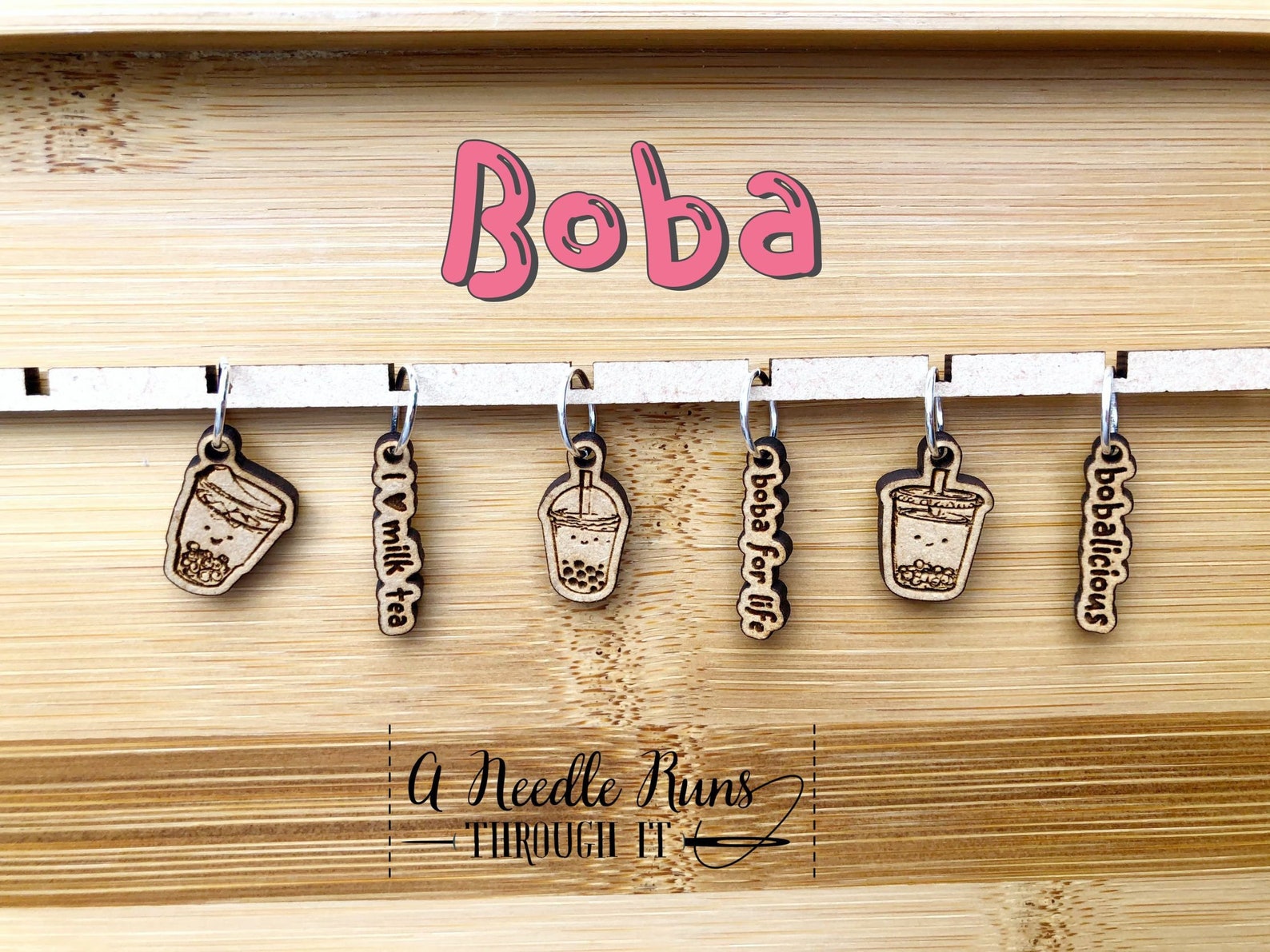 Boba Milk Tea Knitting Stitch Markers, Kawaii Boba Crochet Stitch ...