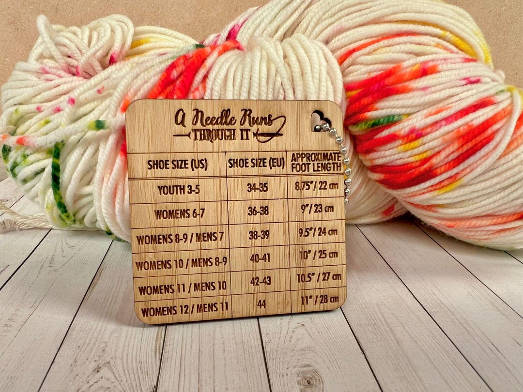 Knitting Sock Helper, Shoe Size Chart for Knitting Socks. Helpful Sock ...