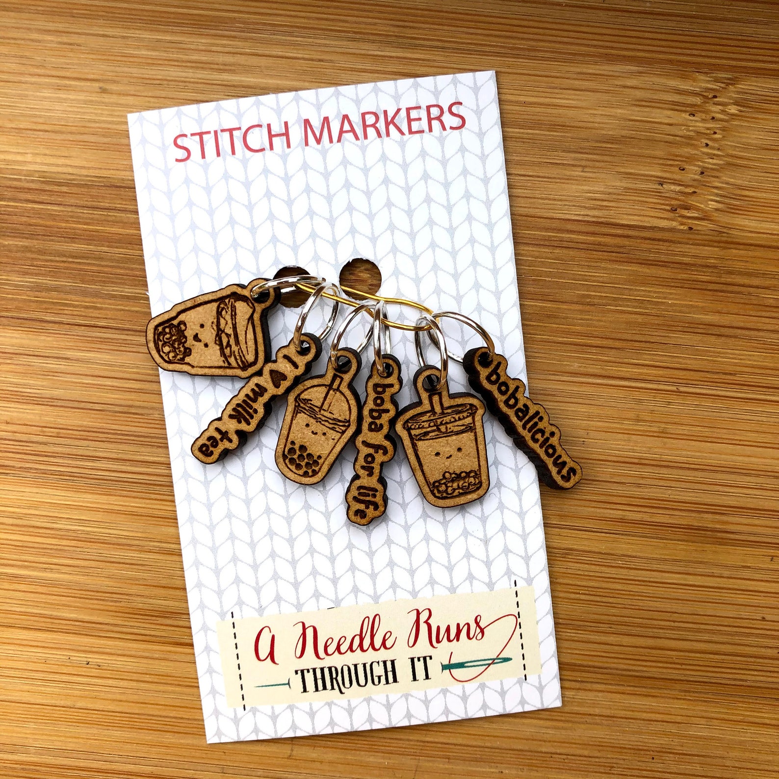 Boba Milk Tea Knitting Stitch Markers, Kawaii Boba Crochet Stitch ...