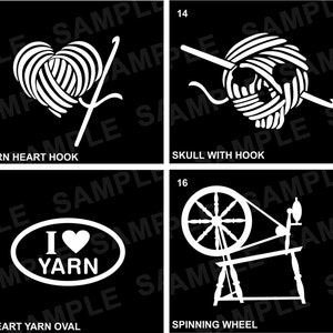 Crafty Knitting Car Decals, Laptop Decal, Vinyl Stickers for Your Car ...