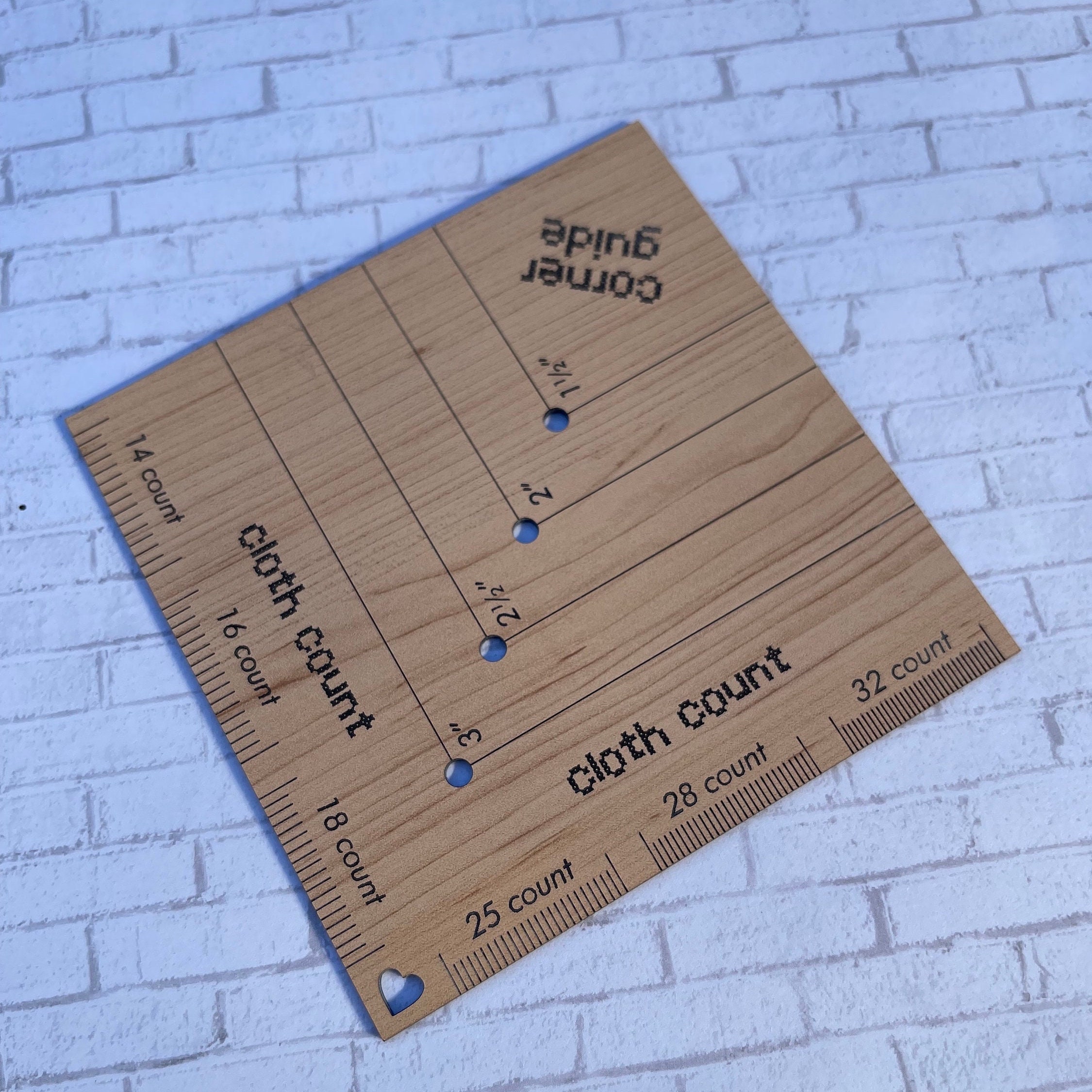 Cross Stitch Corner Ruler, Cross Stitch Fabric Count Ruler and Gauge ...