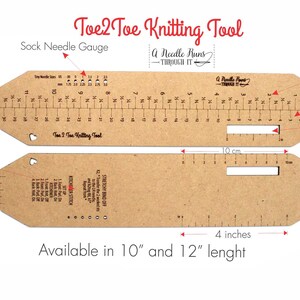 Toe2toe Knitting Tool for Sock Knitting, Kitchener Stitch and Bind off ...