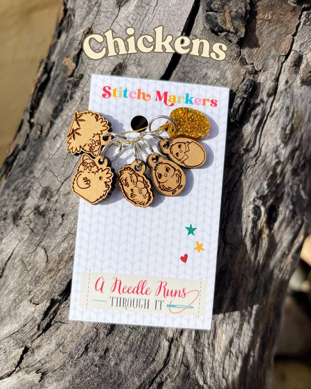 Chicken Theme Stitch Markers for Knitting or Crochet. Farm Chicken ...