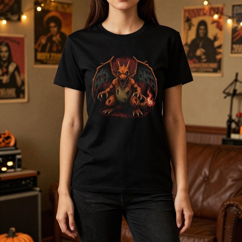 Dual Type Fire & Flying Lizardon Dragon T-shirt | Retrorewind Studios ...