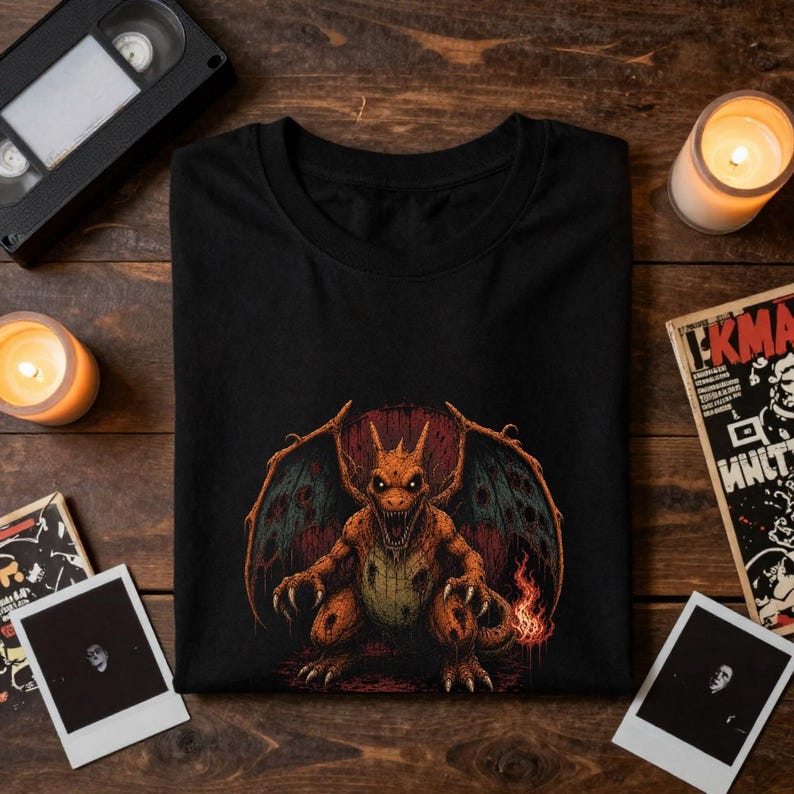 Dual Type Fire & Flying Lizardon Dragon T-shirt | Retrorewind Studios ...
