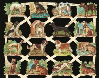 German Embossed Vintage Style Scrap Die Cut Relief Cats / - Etsy