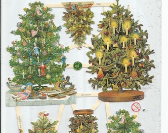 German Embossed Vintage Style Scrap Die Cut Relief Christmas | Etsy